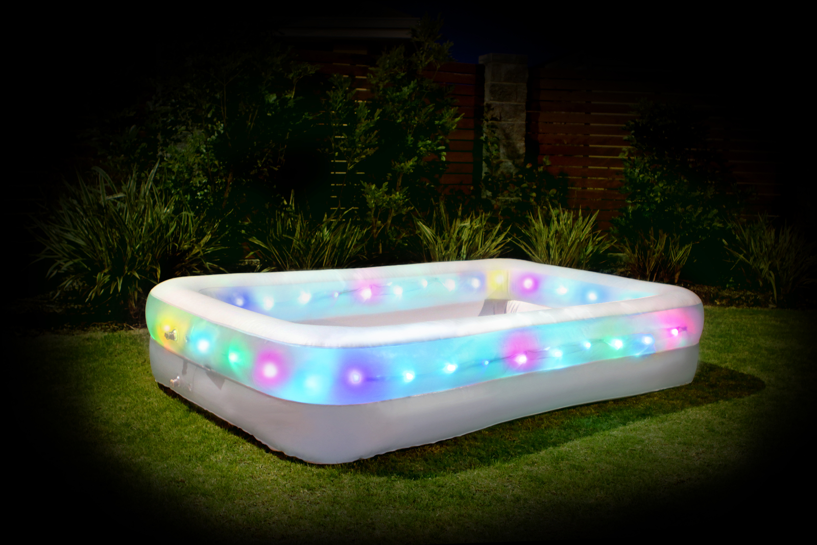 Inflatable Rectangular Pool with LED Lights 200 x 150 x 50cm | Oxipay