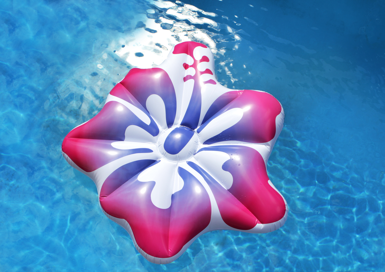 Inflatable Pool Float Pink Hibiscus Air Lounge 155 x 140 x 25cm | Free ...