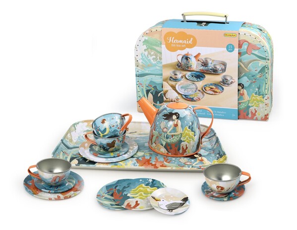 Mermaid Tin Tea Set In Suitcase| Afterpay | zipPay | zipMoney