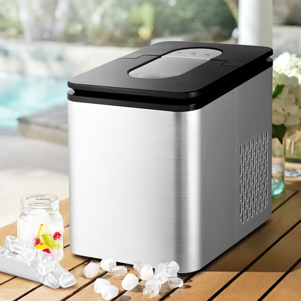2.2L Portable Ice Makers Cube Tray Silver | Afterpay | zipPay | zipMoney
