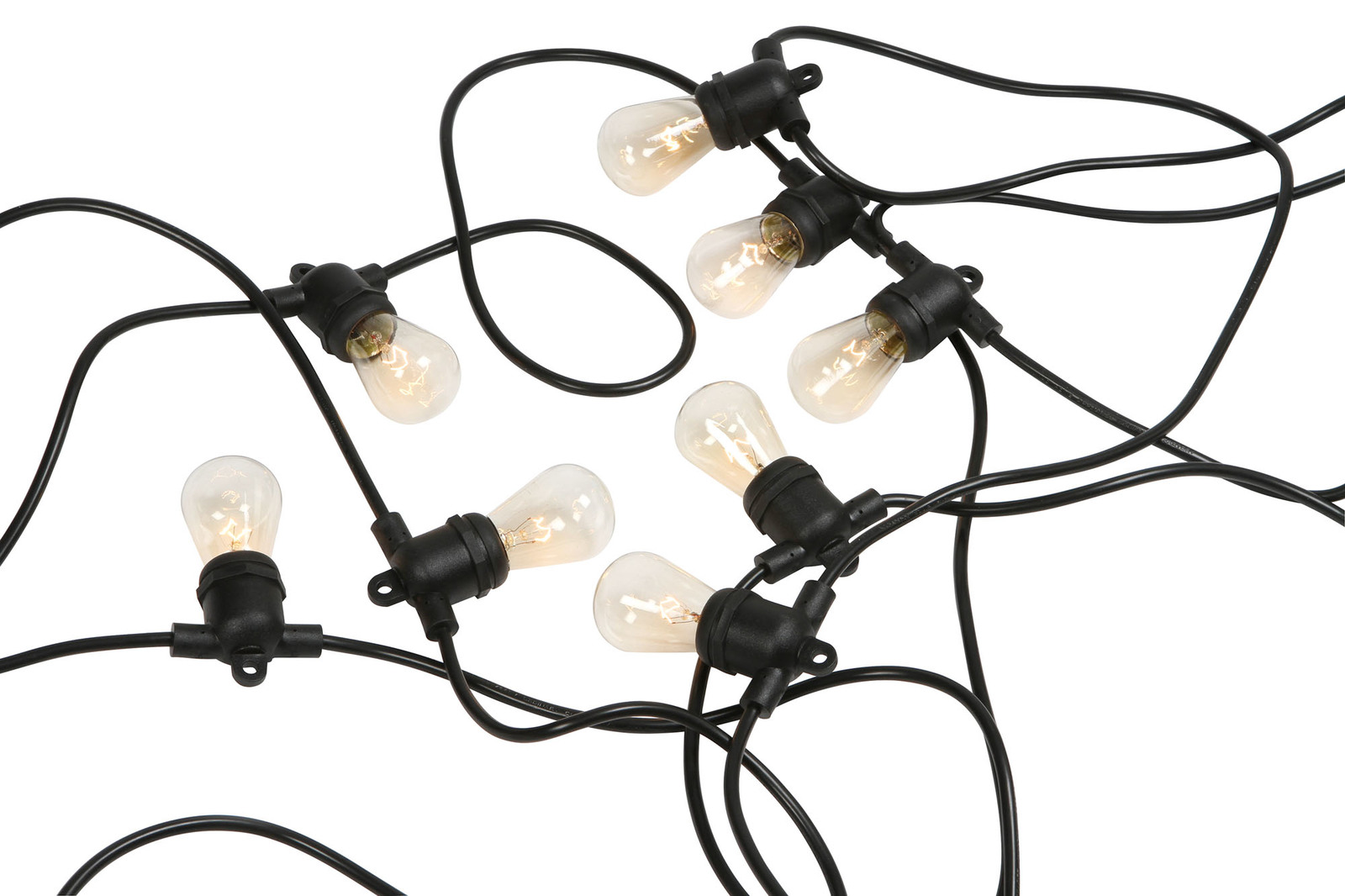 Outdoor Marquee Lights Black 20 Meter 20 Socket with Bulbs
