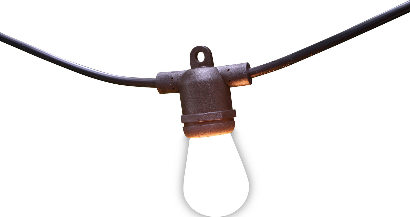 Outdoor Marquee Lights Black 20 Meter 20 Socket with Pearl Bulbs