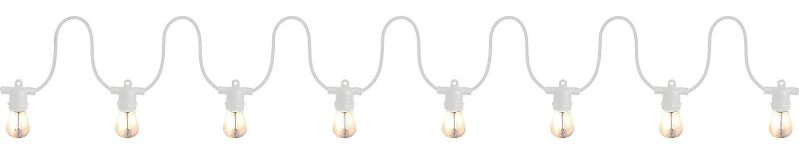 Outdoor Marquee Lights White 10 Meter 10 Socket with Clear Bulbs