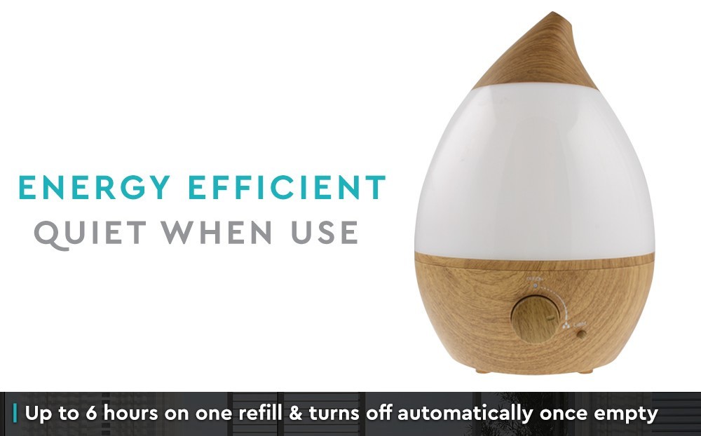 Air Humidifier Bamboo Tear Drop Oak 3.4L. Afterpay | zipPay | zipMoney