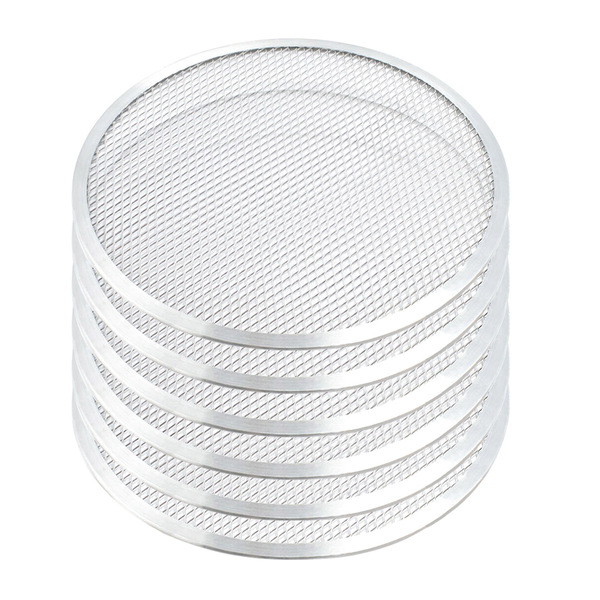 6X 8-Inch Round Seamless Aluminium Nonstick Commercial Grade Pizza ...